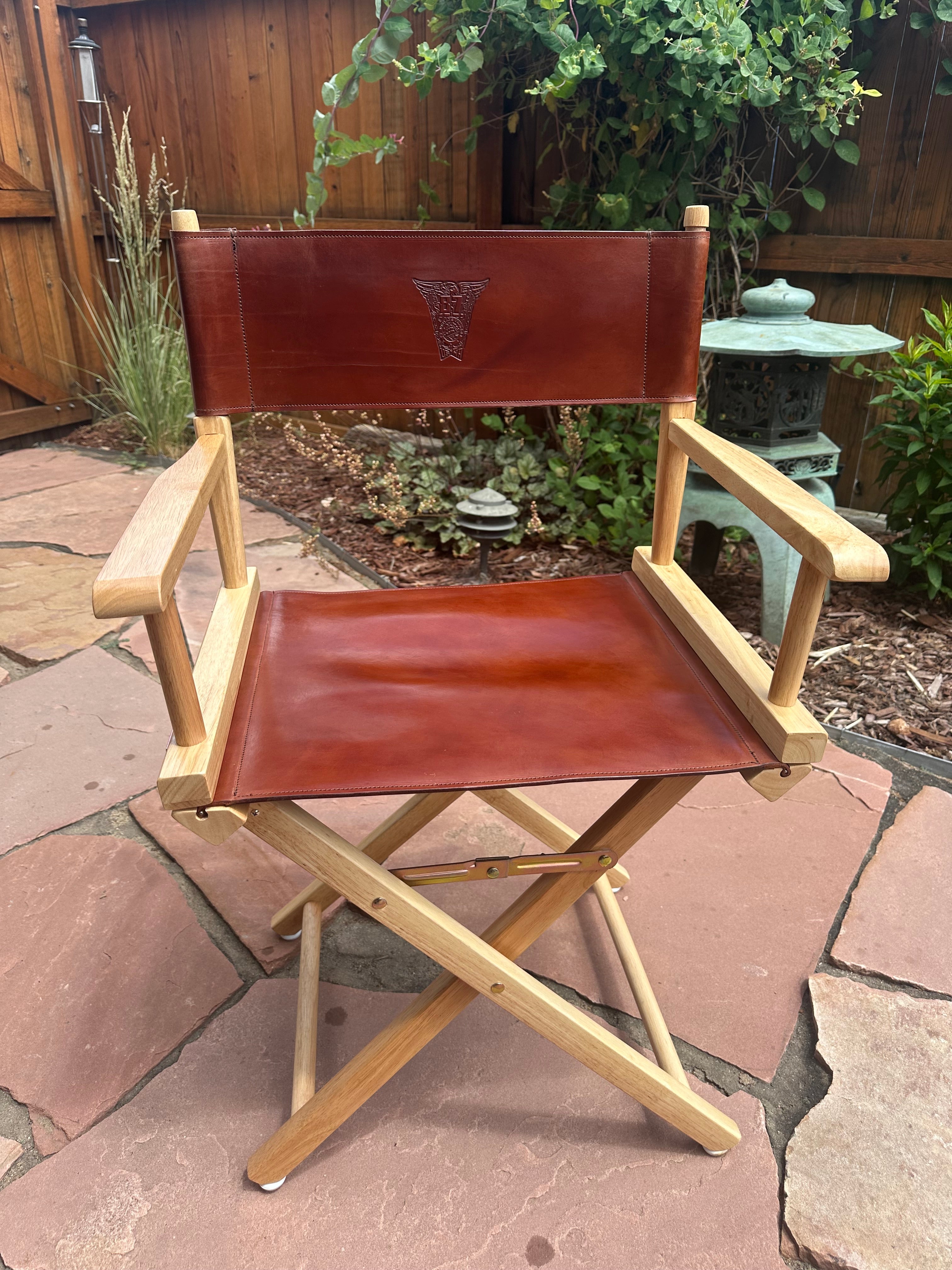 Leather, Director's Chair with Class Crest & Initials – Annapolis Classics